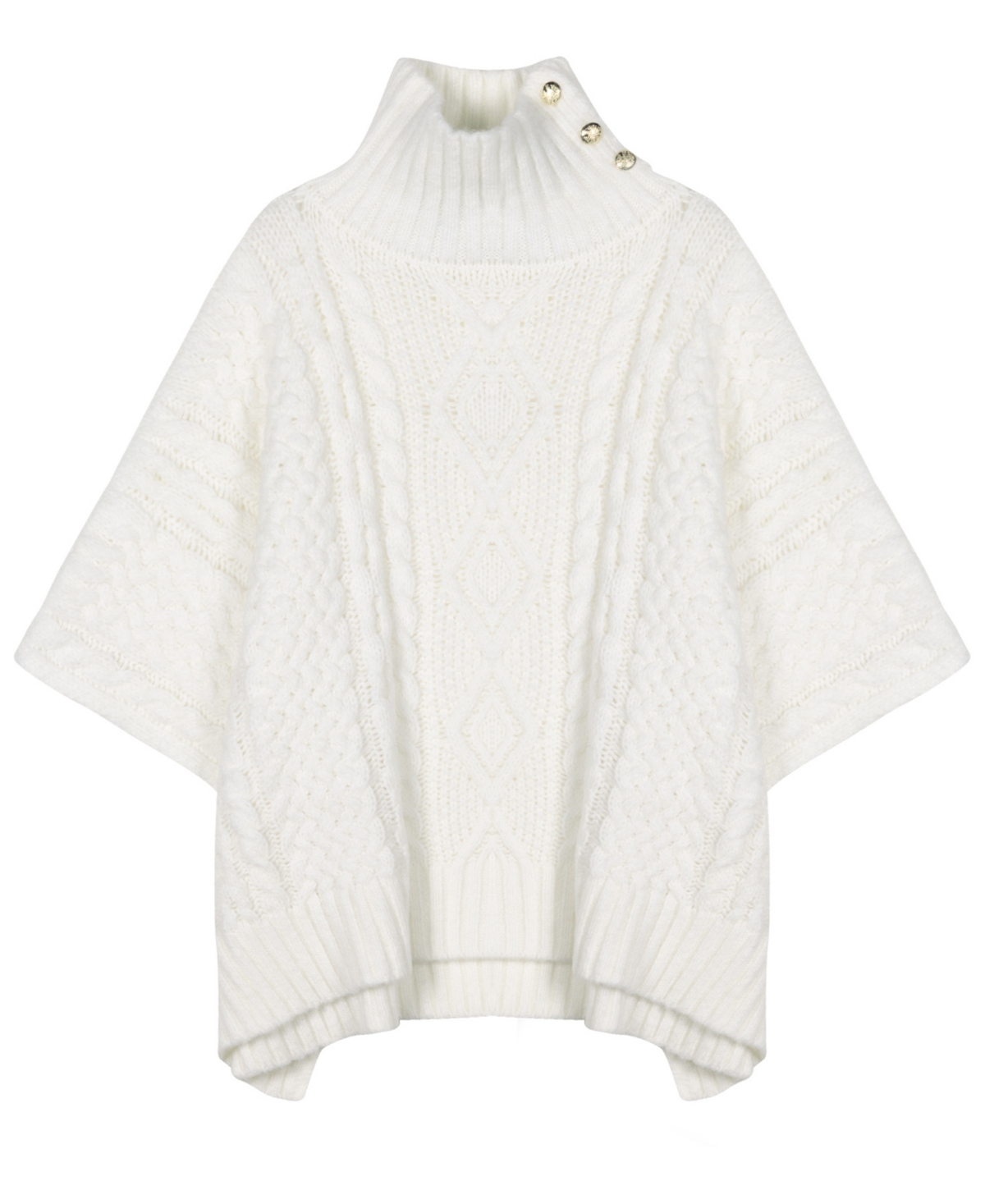 Click here for Lauren Ralph Lauren Cable-Knit Button Accent Ponch... prices