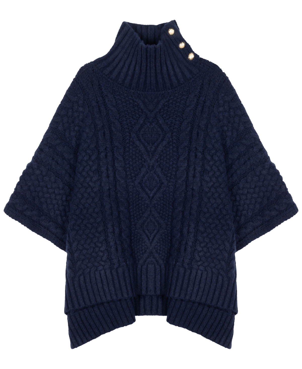 Click here for Lauren Ralph Lauren Cable-Knit Button Accent Ponch... prices