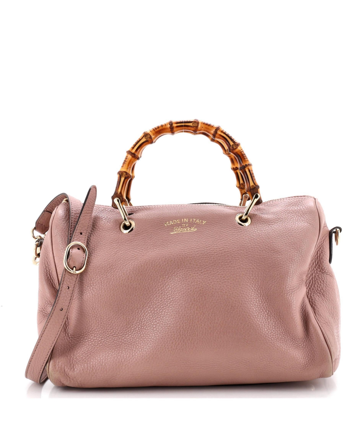 Click here for Pre-Owned Gucci Medium Bamboo Shopper Boston Bag L... prices