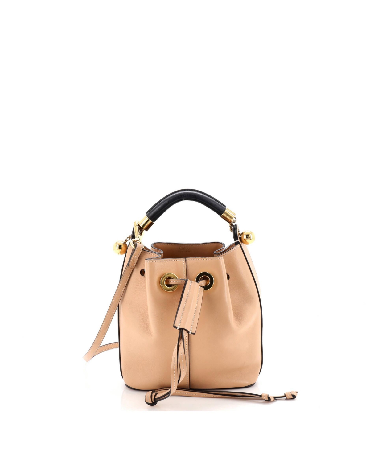 Click here for Pre-Owned Chloe Small Gala Bucket Bag Leather - Na... prices