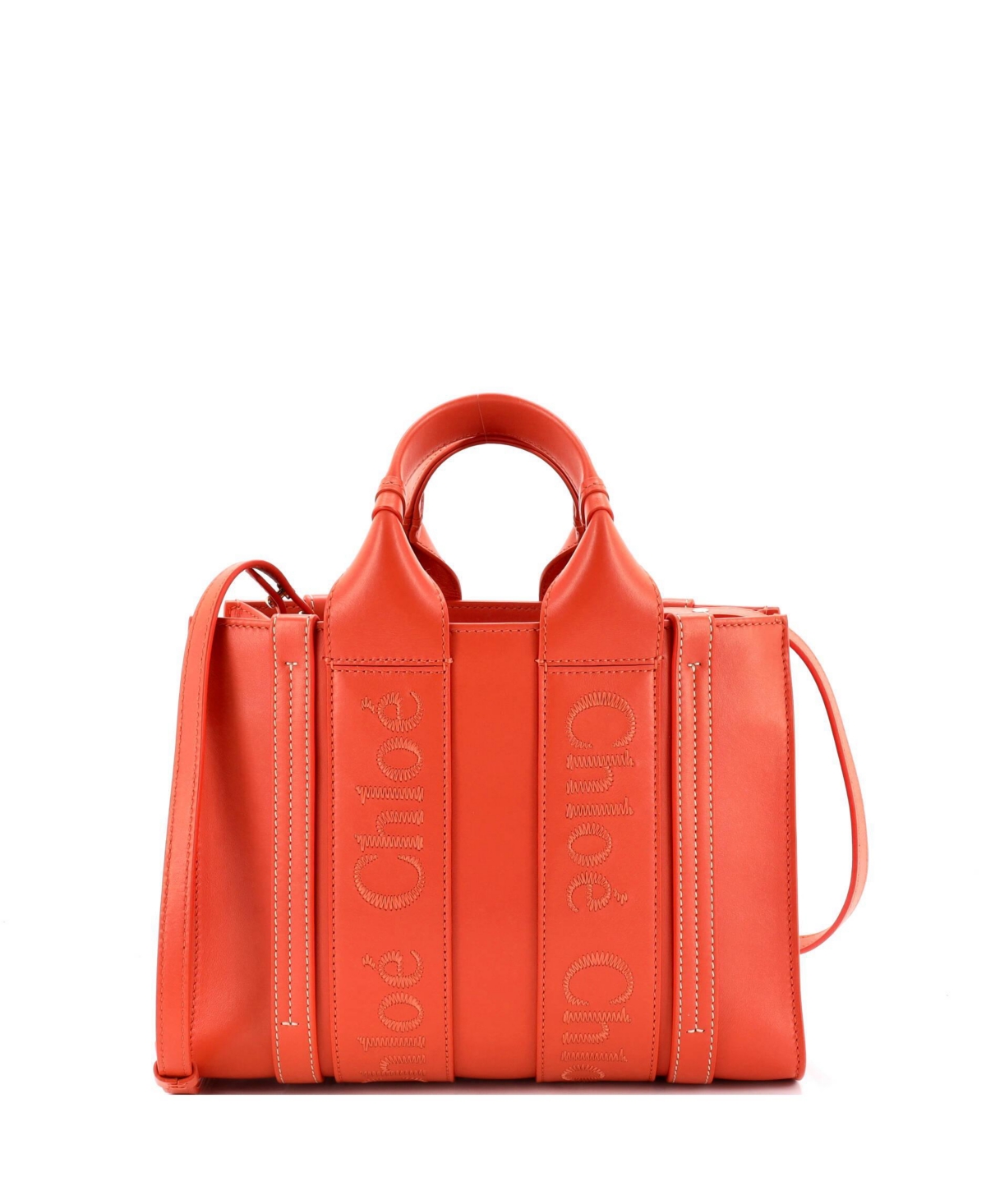 Click here for Pre-Owned Chloe Small Woody Convertible Tote Leath... prices