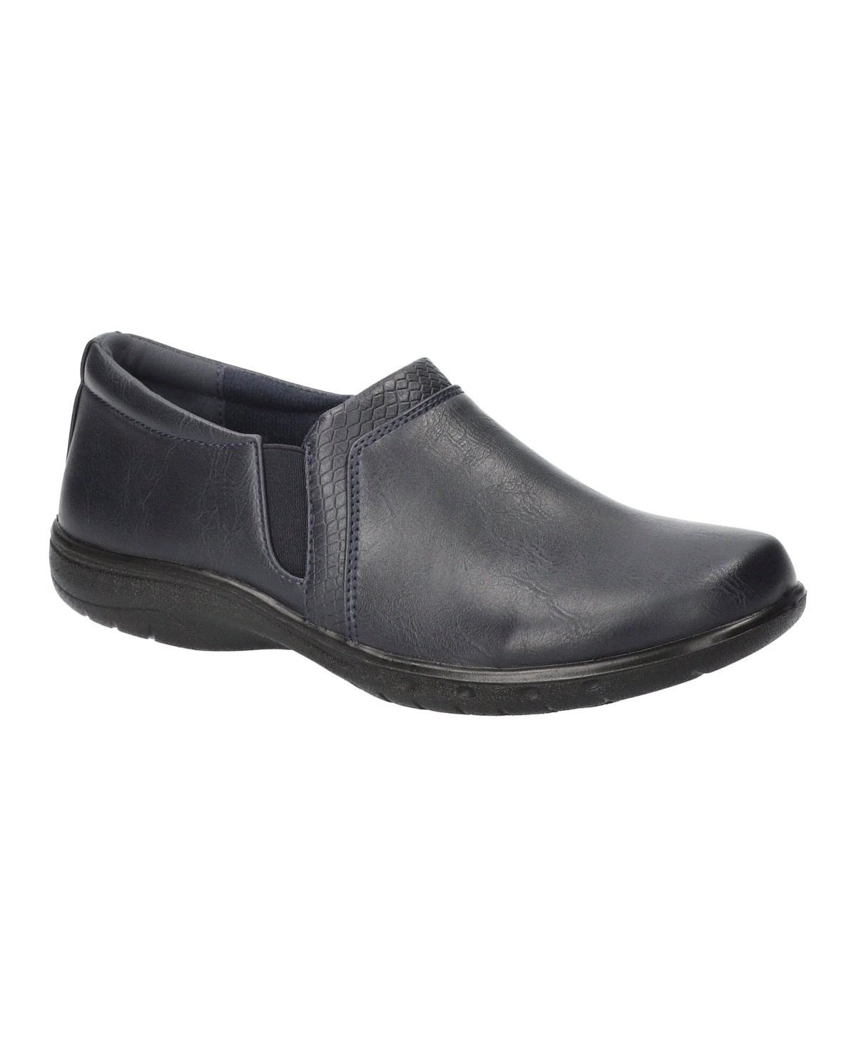 Click here for Easy Street Womens Moira Slip-On Flats - Navy Snak... prices