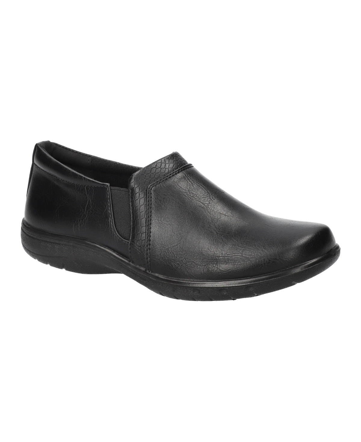 Click here for Easy Street Womens Moira Slip-On Flats - Black Sna... prices