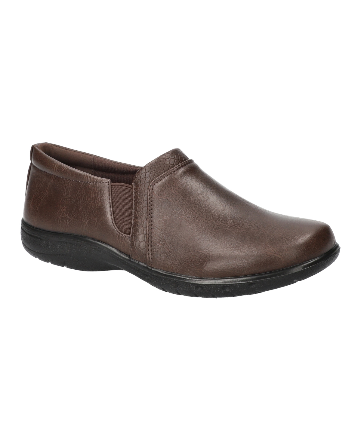 Click here for Easy Street Womens Moira Slip-On Flats - Brown Sna... prices