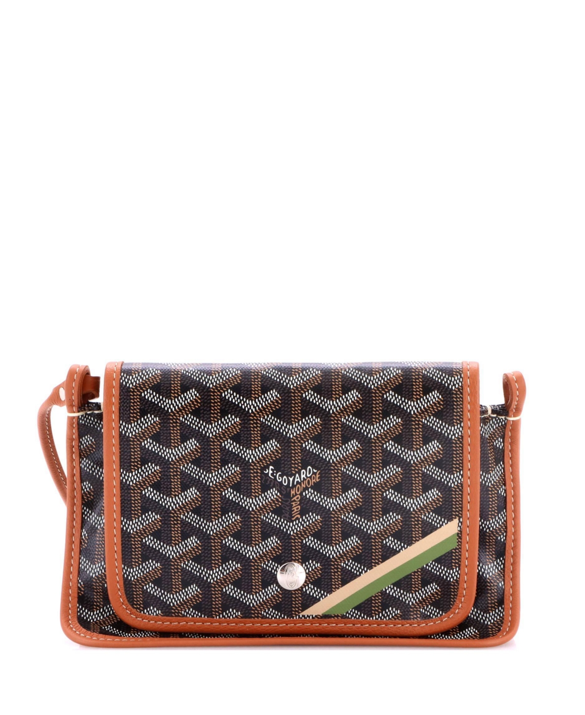 Click here for Pre-Owned Goyard Plumet Clutch Wallet Printed Coat... prices