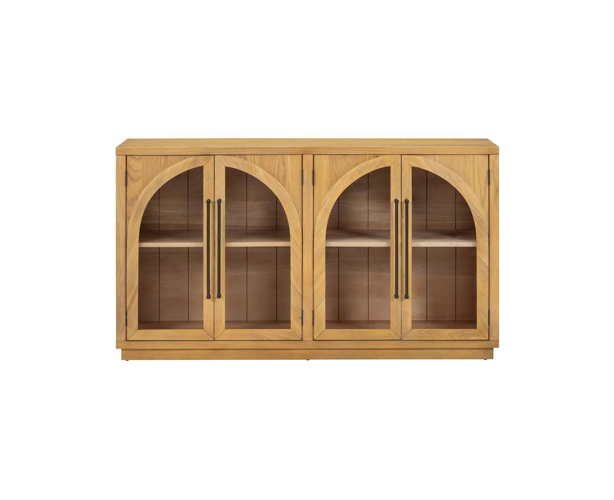 Click here for sumyeg 4-Door Large Storage Cabinet with Glass Doo... prices
