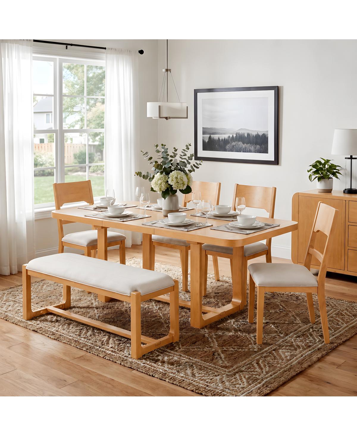 Click here for Streamdale Furniture 6-Piece Extendable Solid Wood... prices