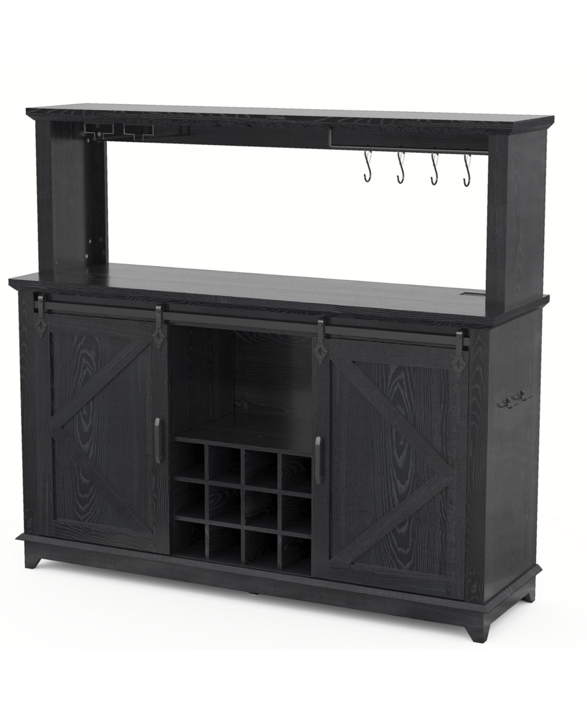 Click here for homfan 55 Inch 2-Tier Farmhouse Coffee Bar Cabinet... prices