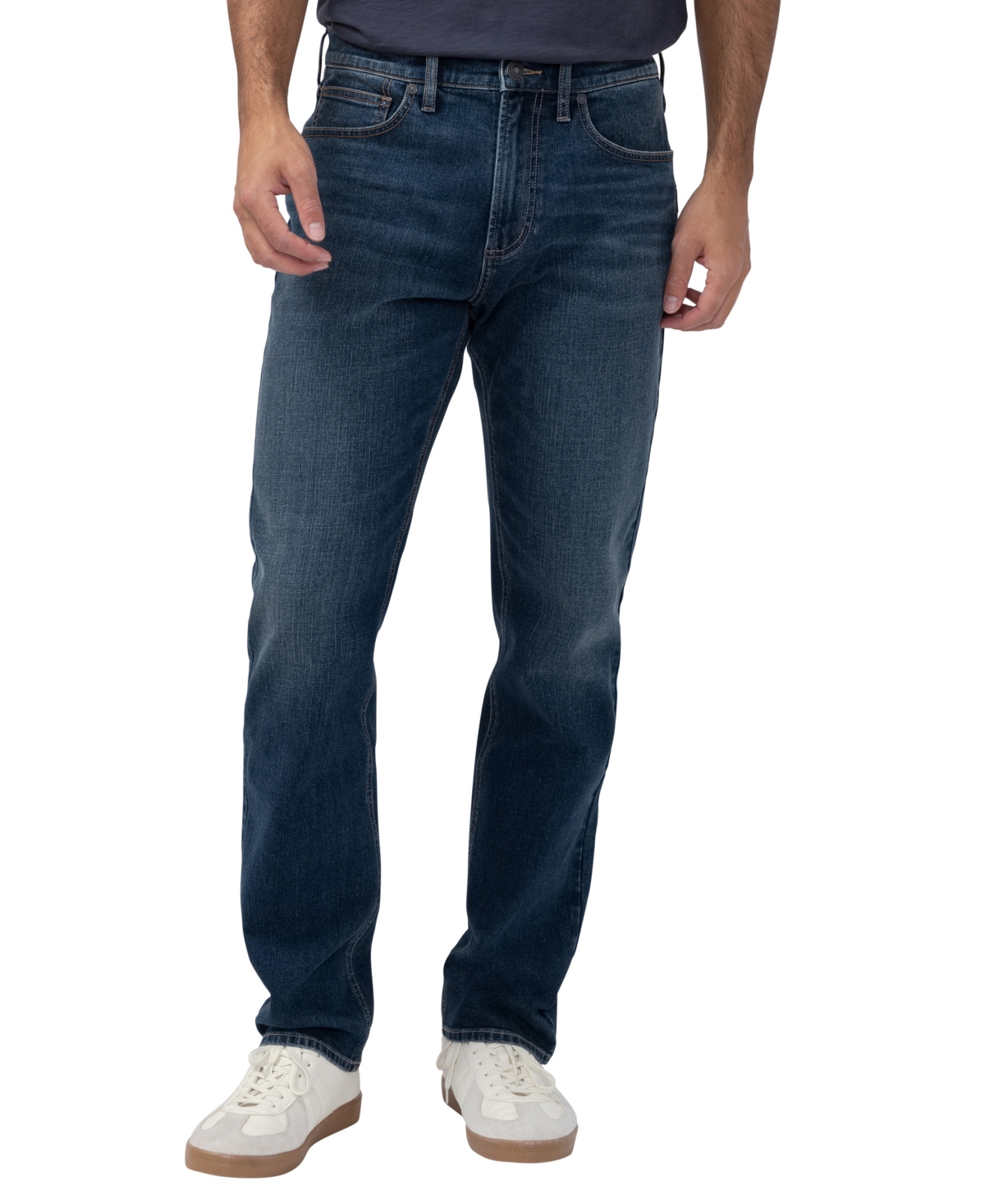 Click here for Silver Jeans Co. Mens Machray Slim Straight-Leg Je... prices