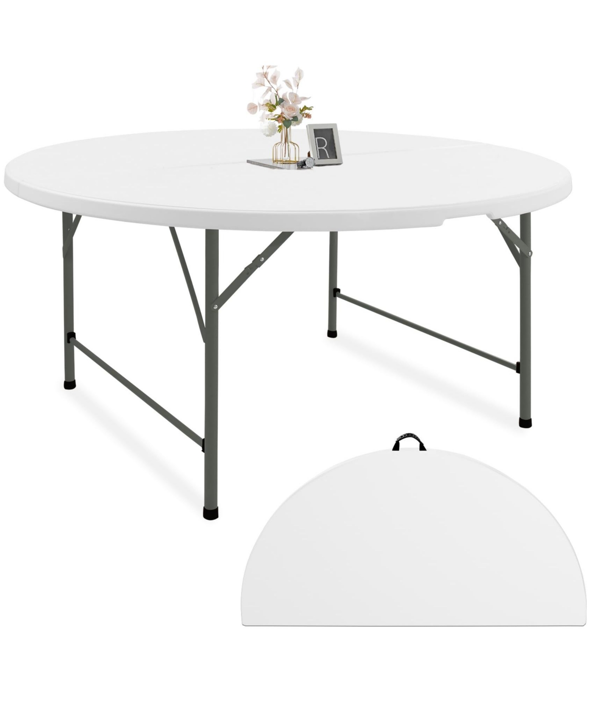 Click here for Piscifun Round Folding Table Fold in Half Portable... prices
