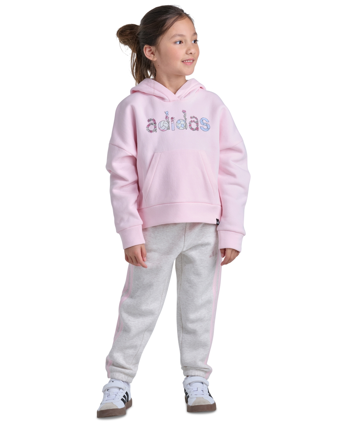 Click here for adidas Girls 2T-6X Long-Sleeve Hoodie and Jogger P... prices