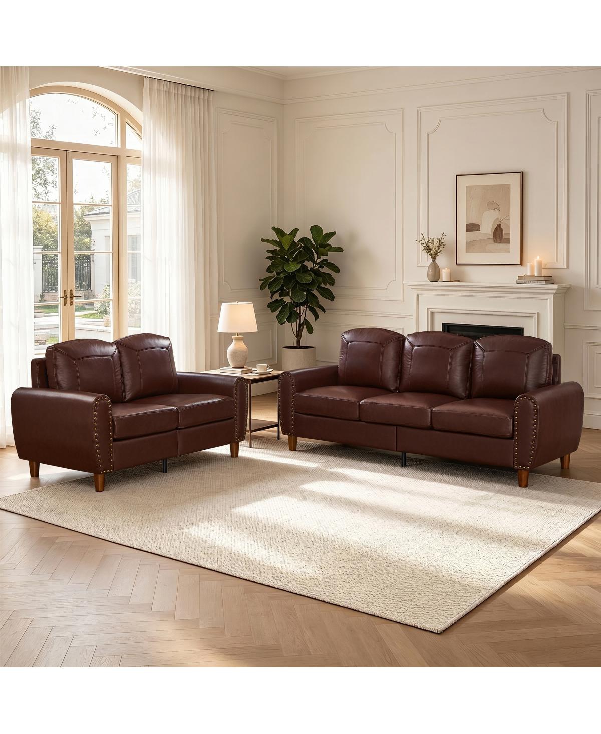 Click here for Streamdale Furniture 2-Piece Faux Leather Sofa Set... prices