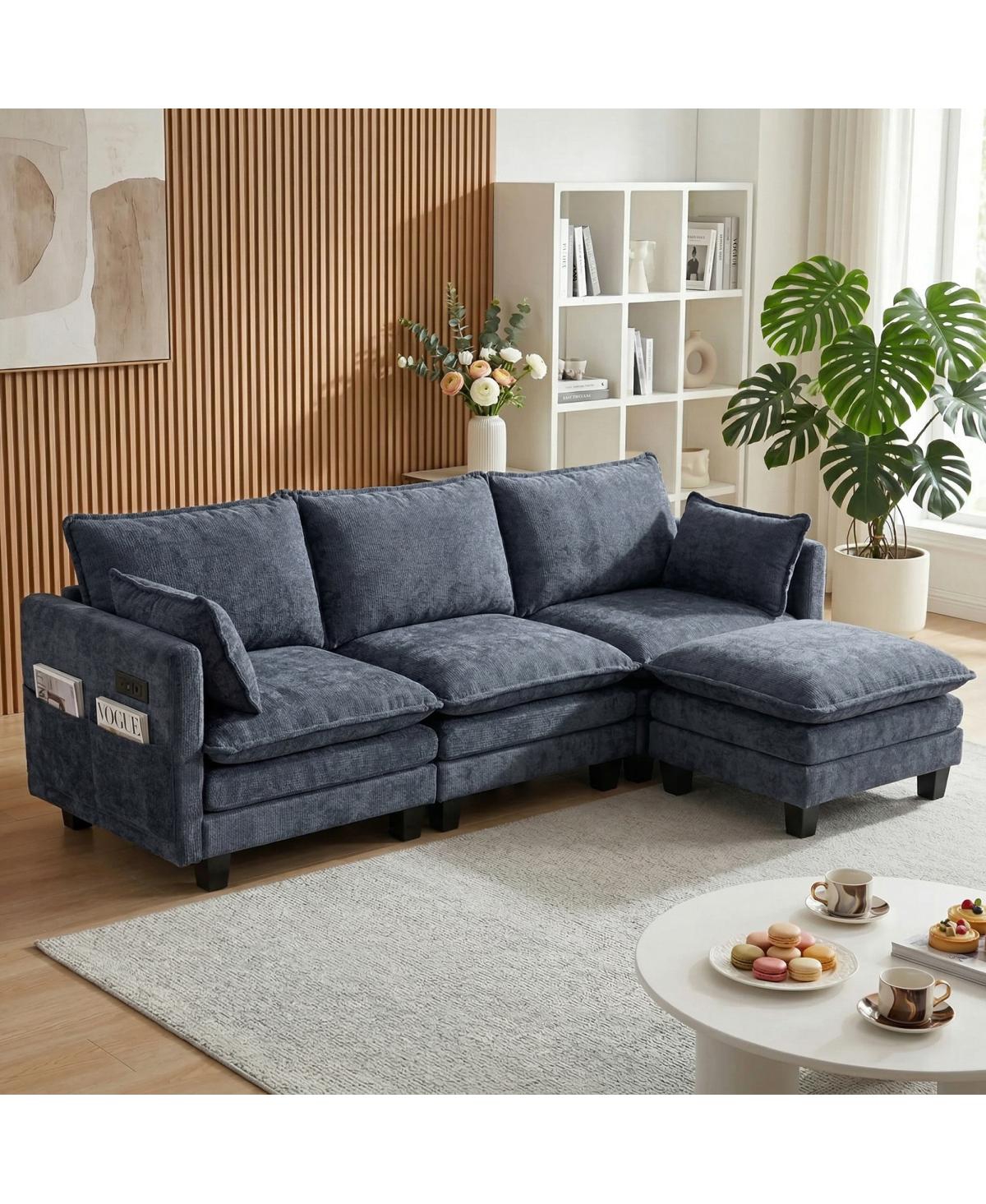 Click here for Streamdale Furniture Modern Chenille 3-Seat Sofa w... prices