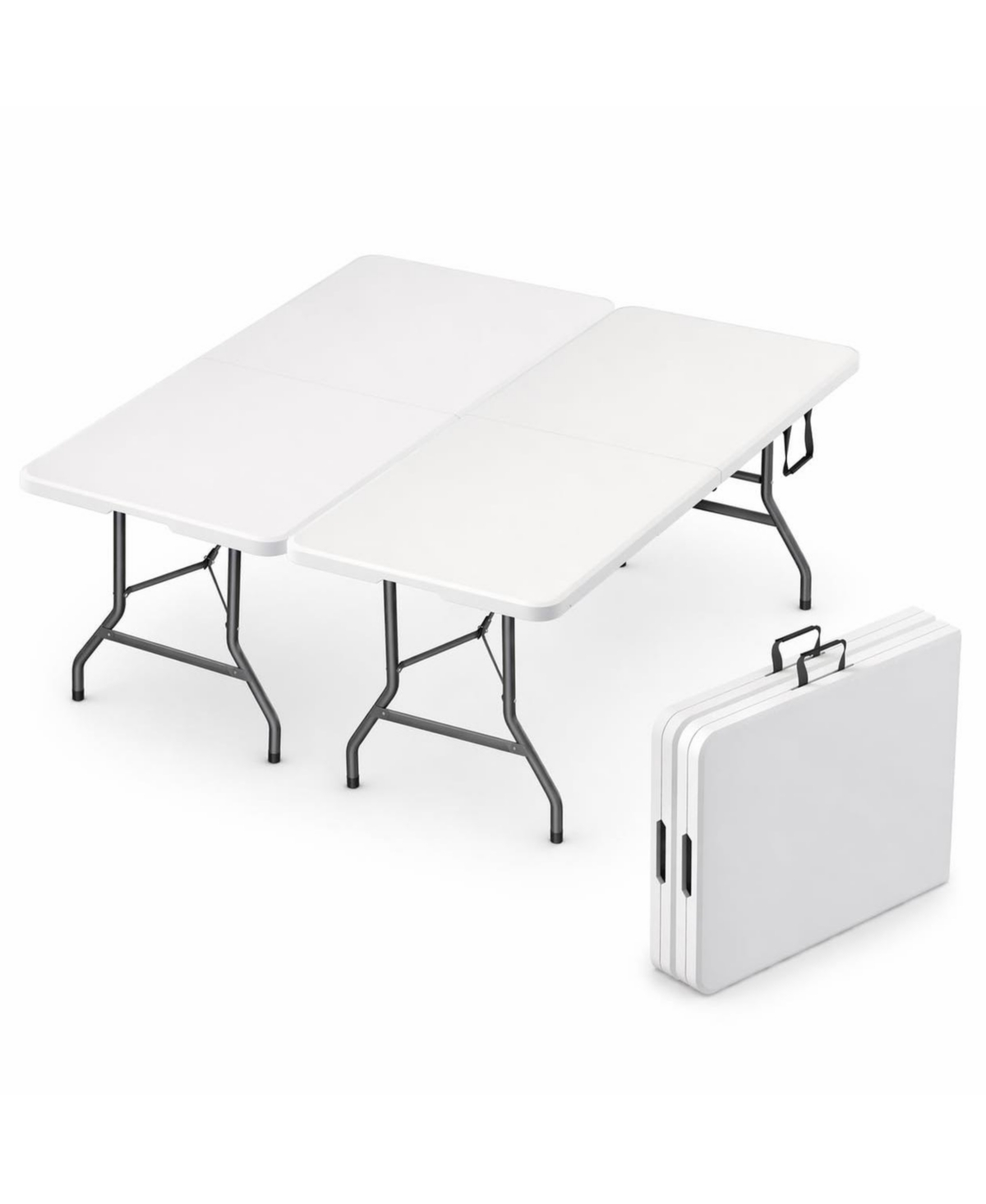 Click here for Aofar 2 Pack 6Feet Foldable Table Steel Handle Por... prices