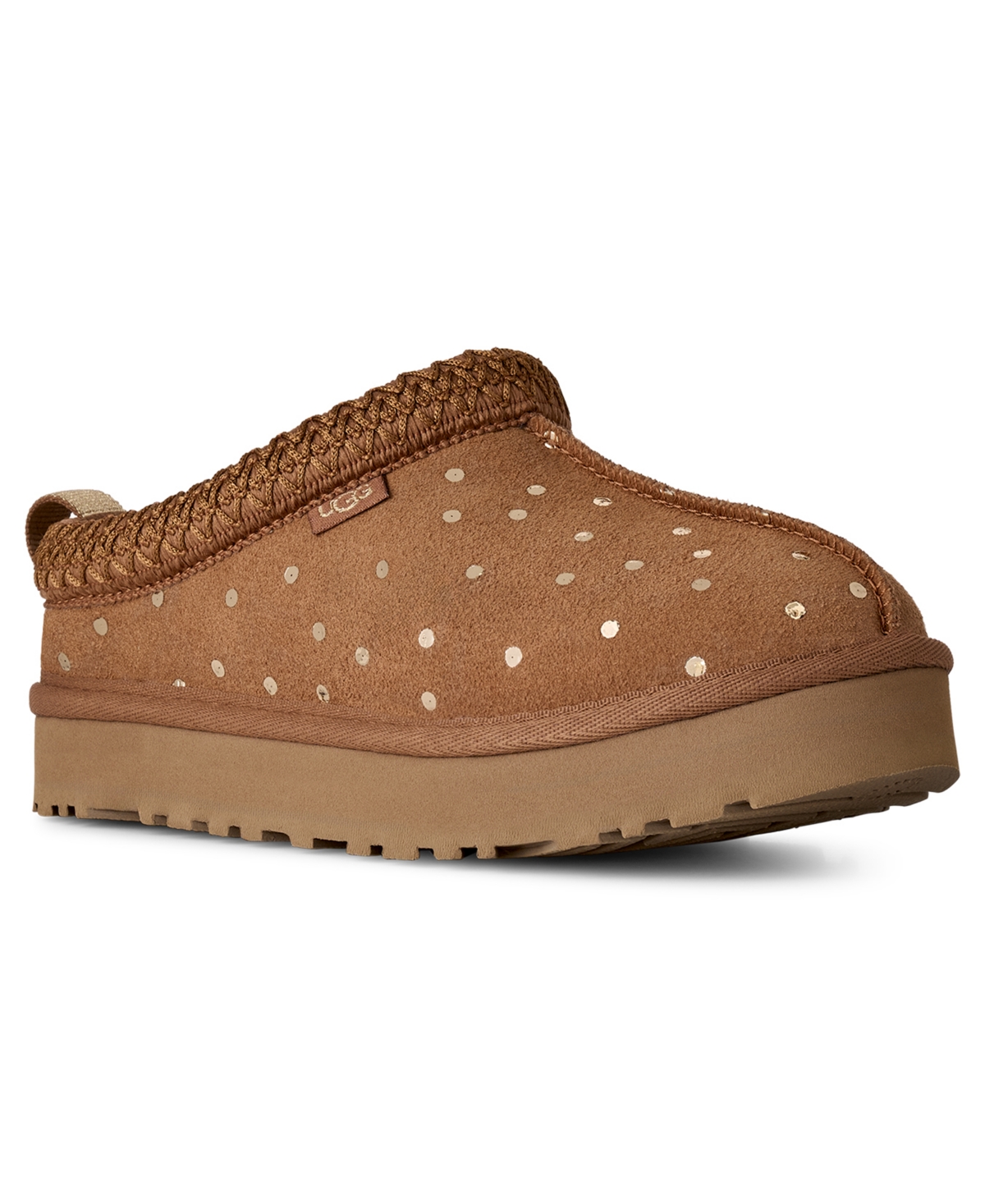 Click here for Ugg Kids Tazz Shiny Dots Slip-On Slippers - Chestn... prices