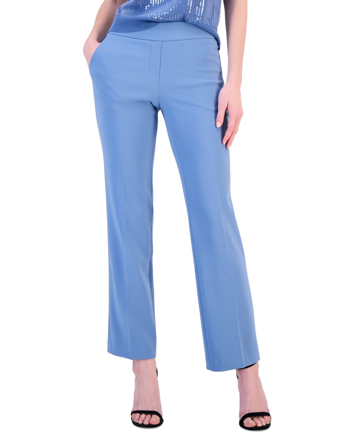 Click here for Anne Klein Petite Pull-On Slash Pocket Trouser Pan... prices