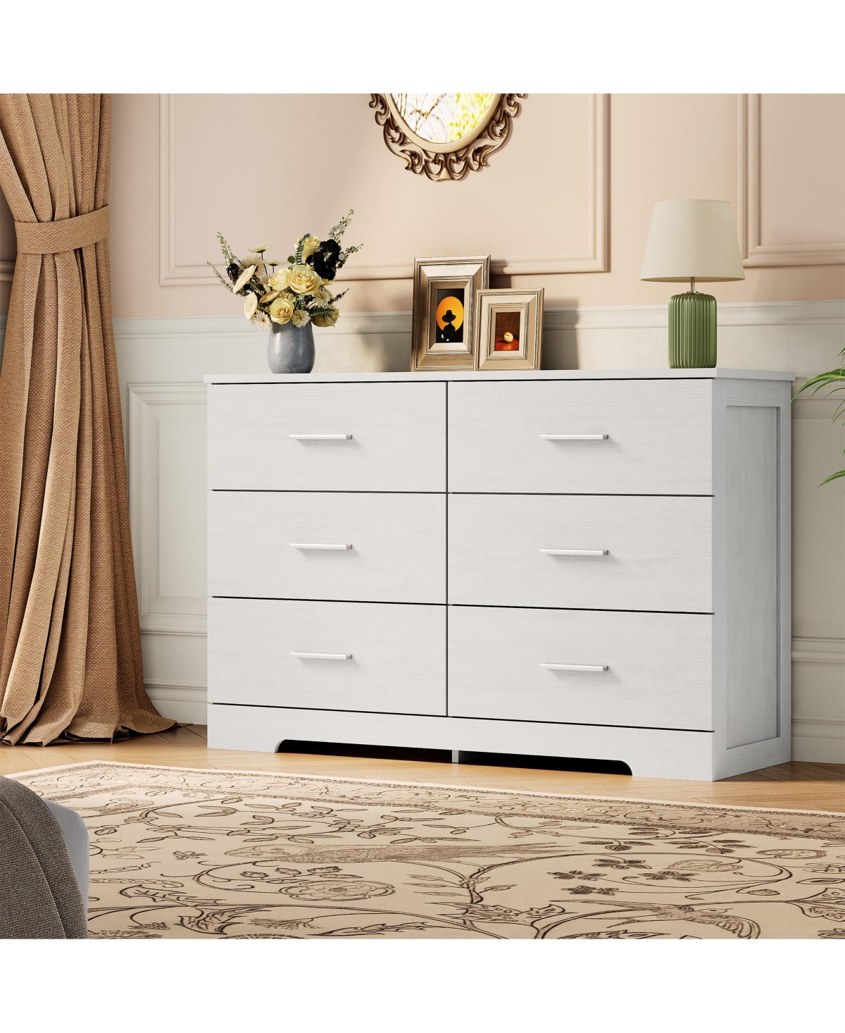 Click here for homfan 6 Drawer Dresser for Bedroom  Modern Chest... prices