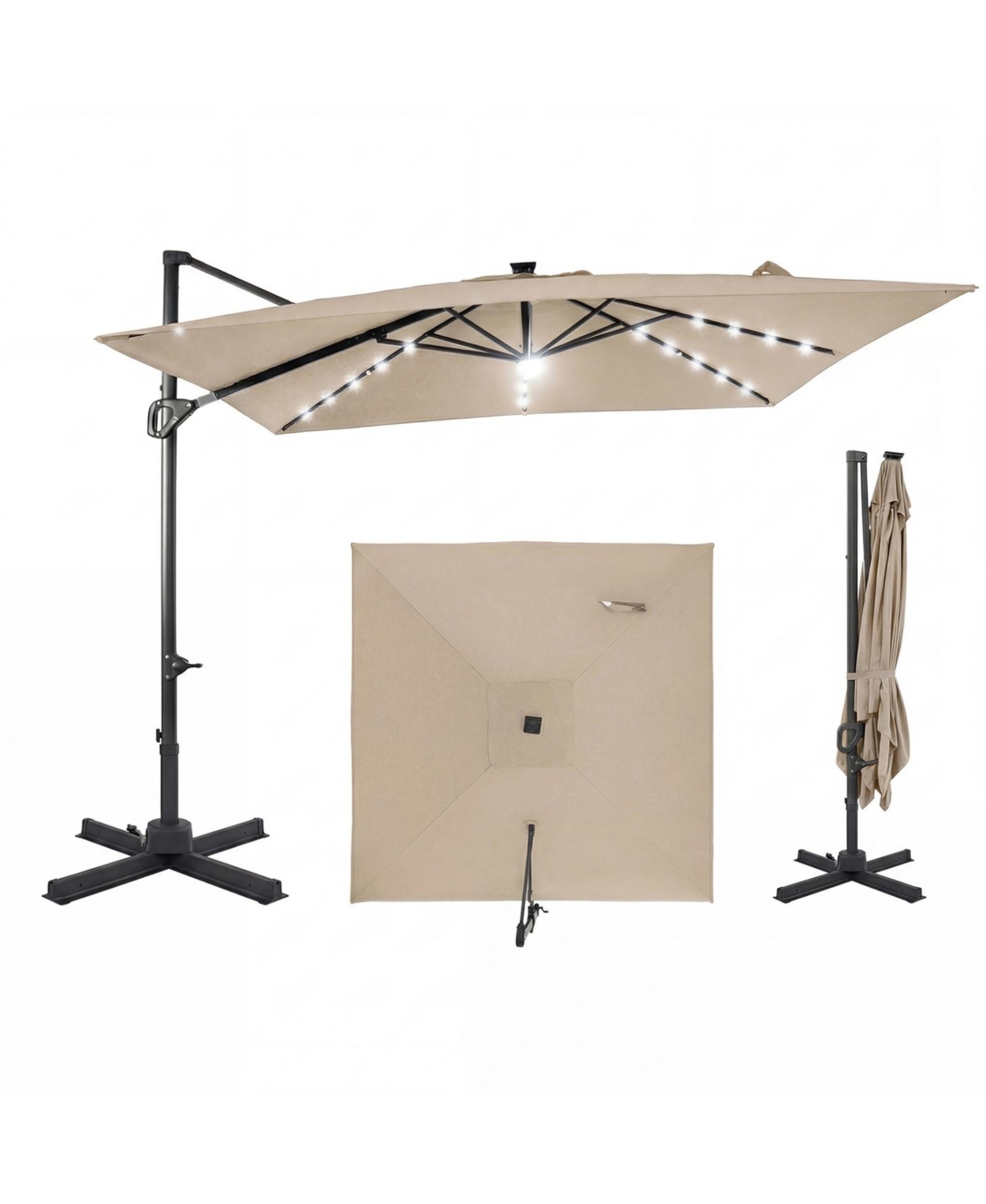 Click here for Sugift 10 feet Cantilever Patio Umbrella with Sola... prices