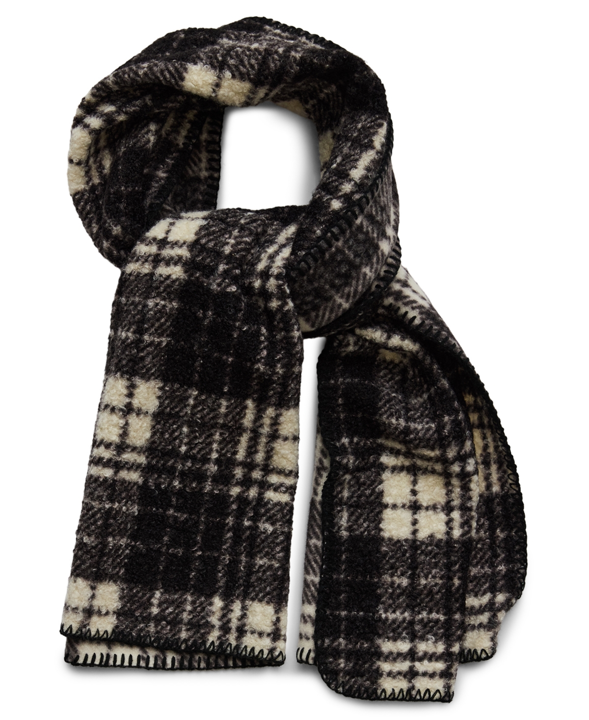 Click here for Steve Madden Stripe Plaid Scarf - Black Plaid prices