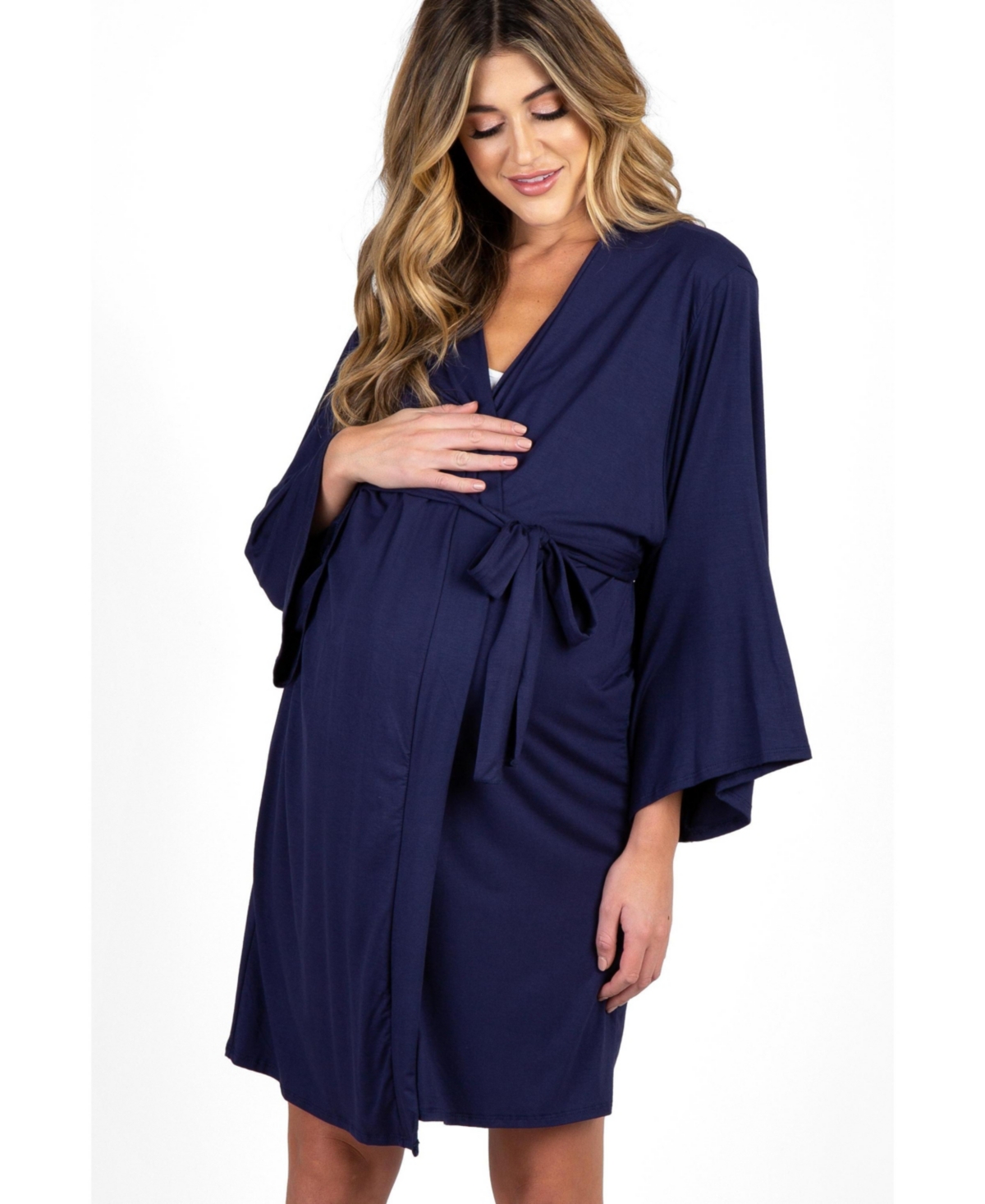 Click here for Pinkblush Womens Navy Blue Delivery/Nursing Robe -... prices