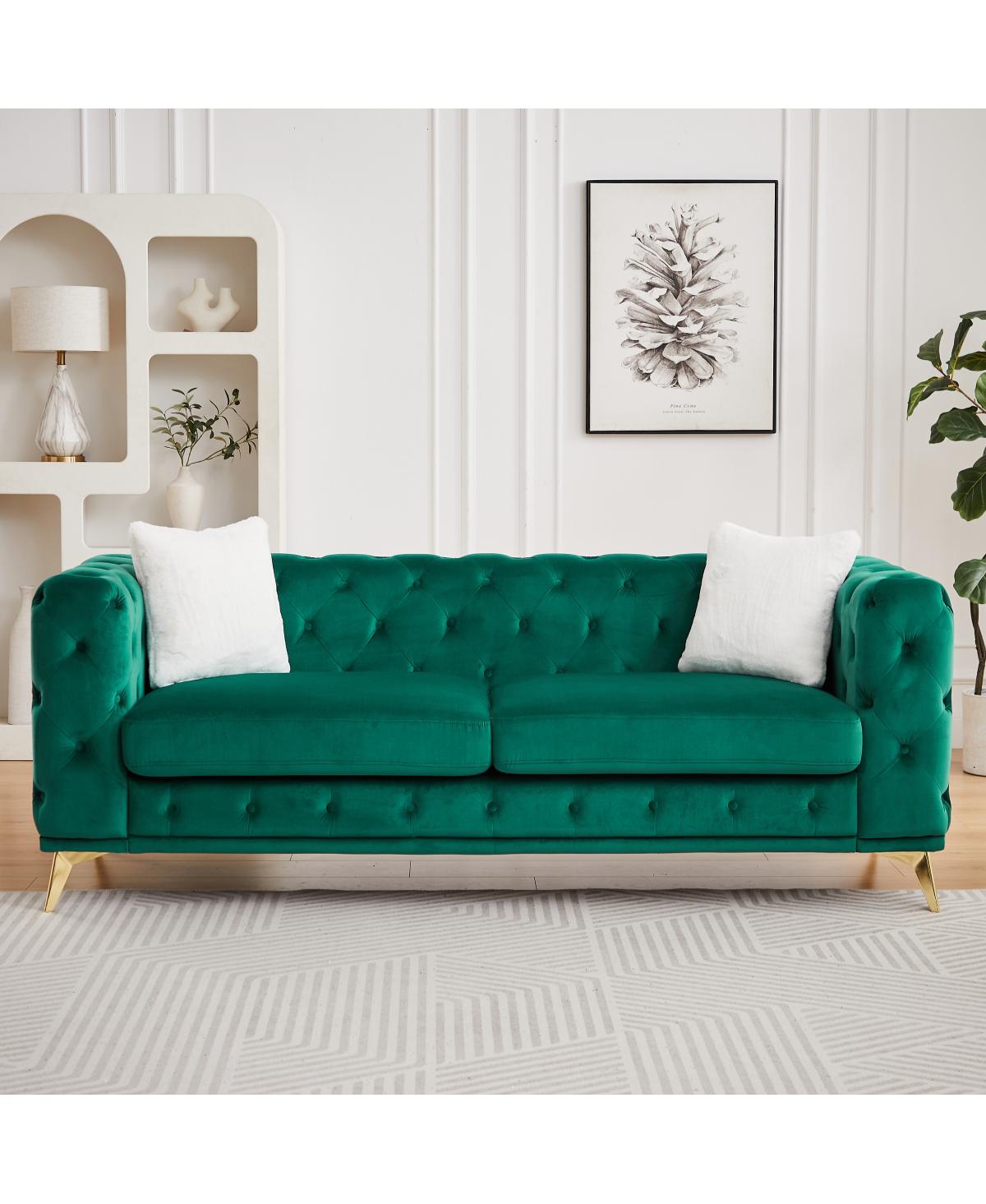 Click here for Streamdale Furniture Classic Modern 82.5 Velvet Ch... prices