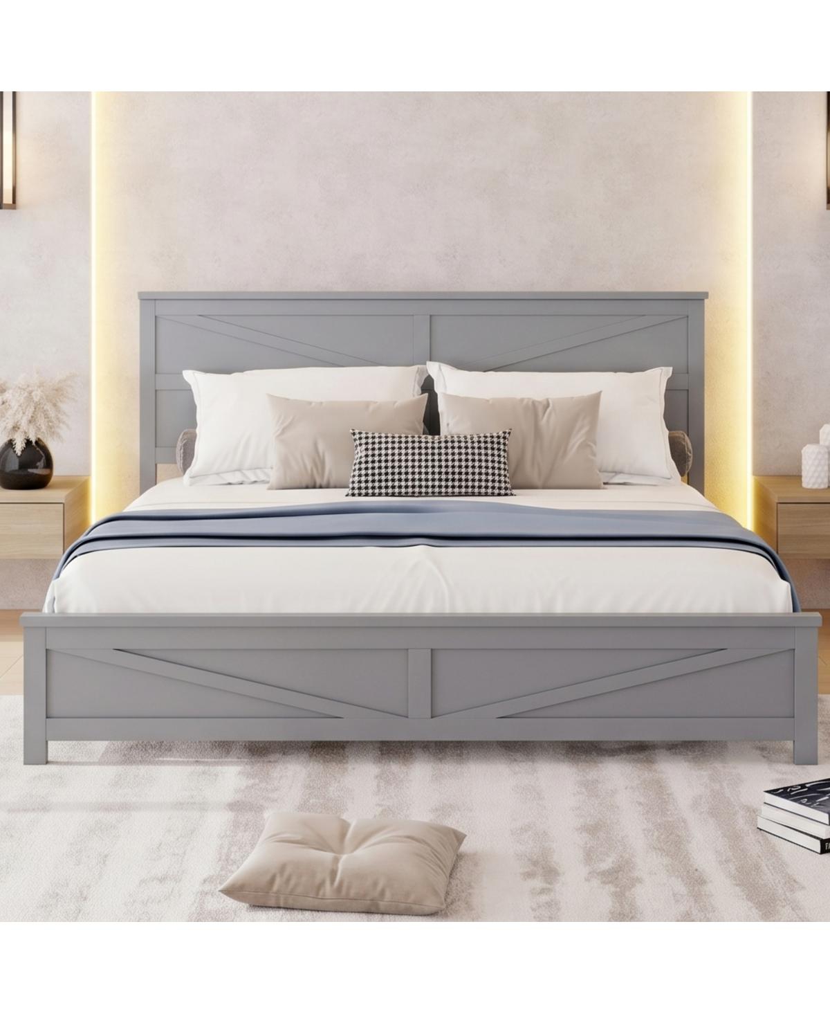 Click here for Streamdale Furniture Farmhouse King Bed with Barn... prices