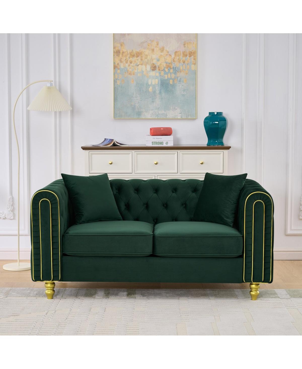 Click here for Streamdale Furniture 63 Modern Velvet Loveseat wit... prices