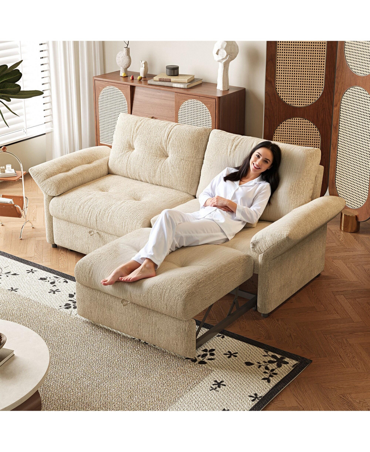 Click here for Boyel Living 81.5 Chenille Convertible Sofa Bed  2... prices