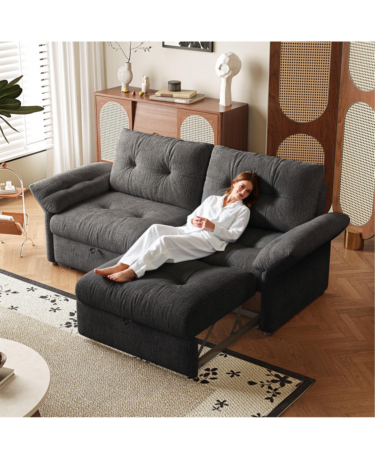 Click here for Boyel Living 81.5 Chenille Convertible Sofa Bed  2... prices