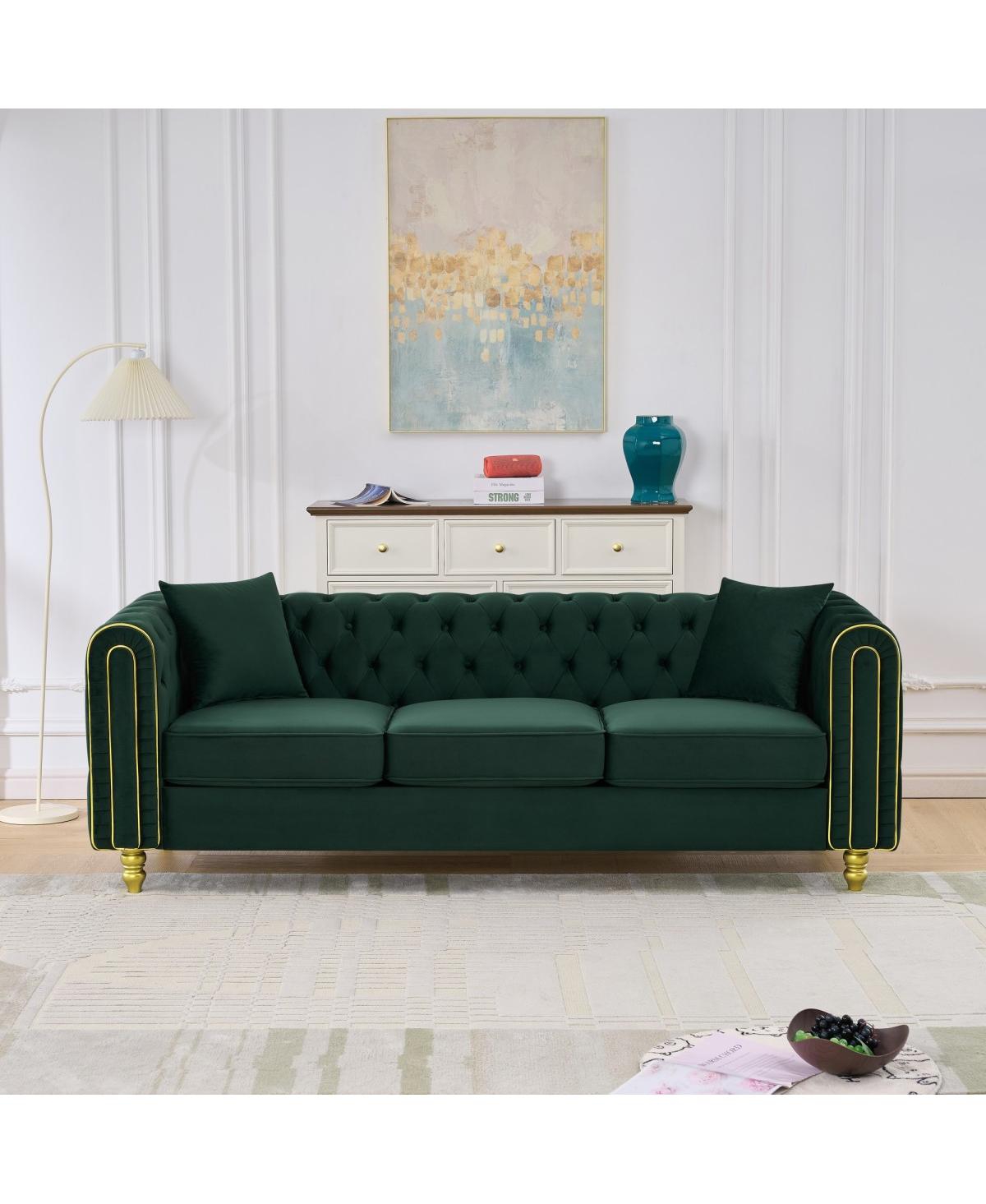 Click here for Streamdale Furniture 86 Modern 3-Seater Velvet Che... prices