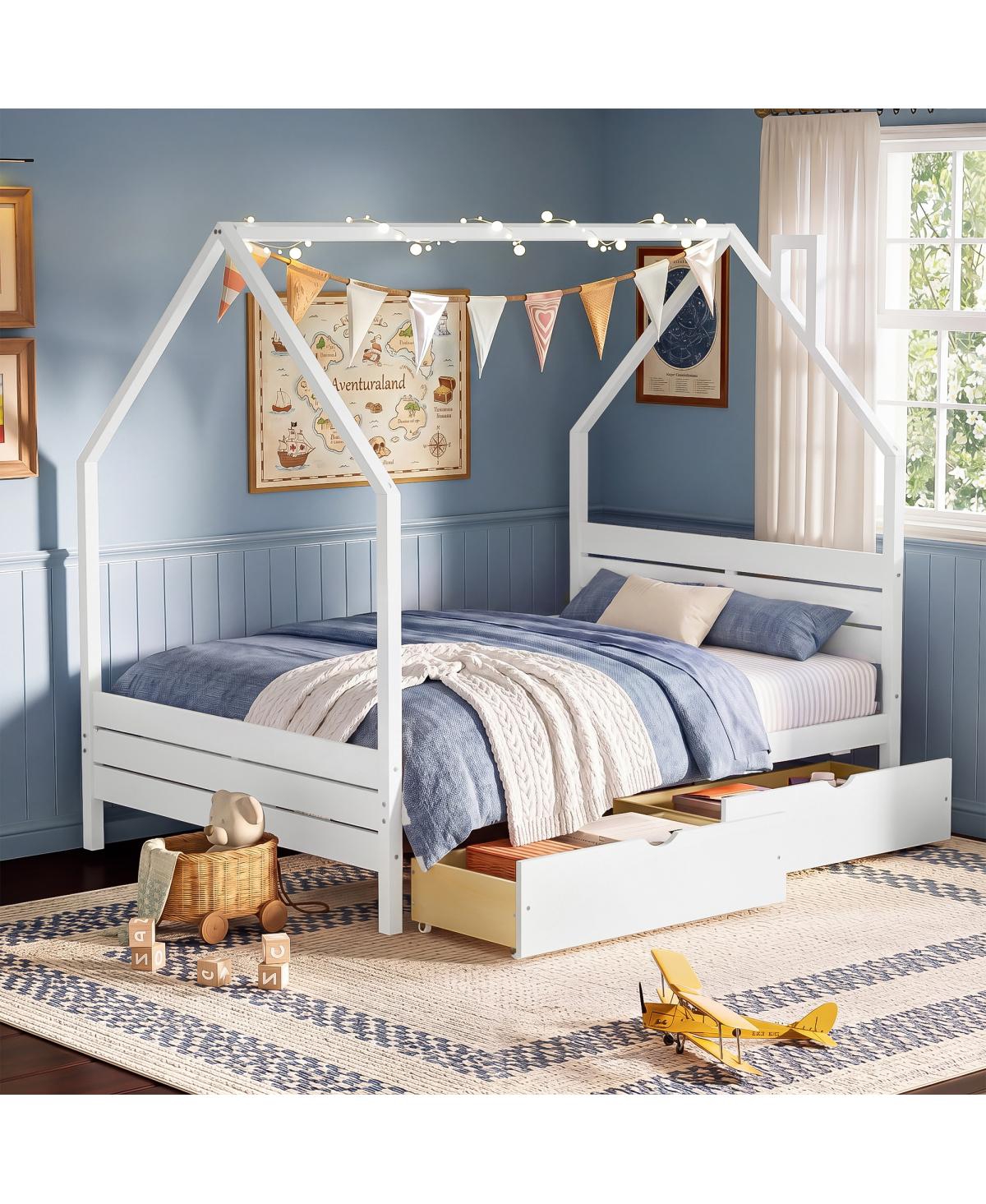 Click here for Streamdale Furniture Full House Bed Frame with 2 S... prices