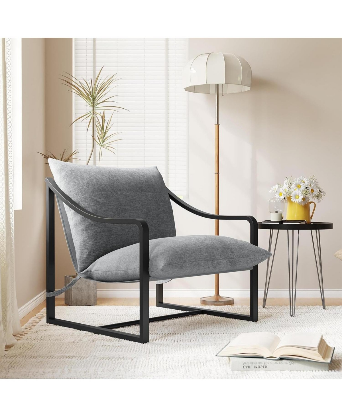 Click here for gaomon Modern Accent Chair  Large Sling Armchair w... prices