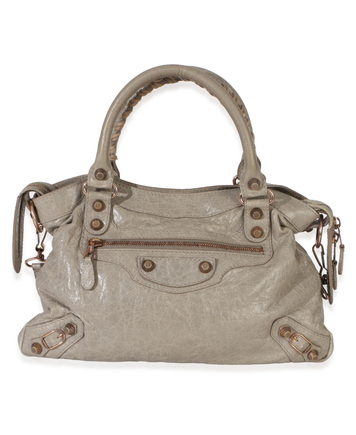 Click here for Pre-Owned Balenciaga Light Grey Agneau Rose Gold H... prices