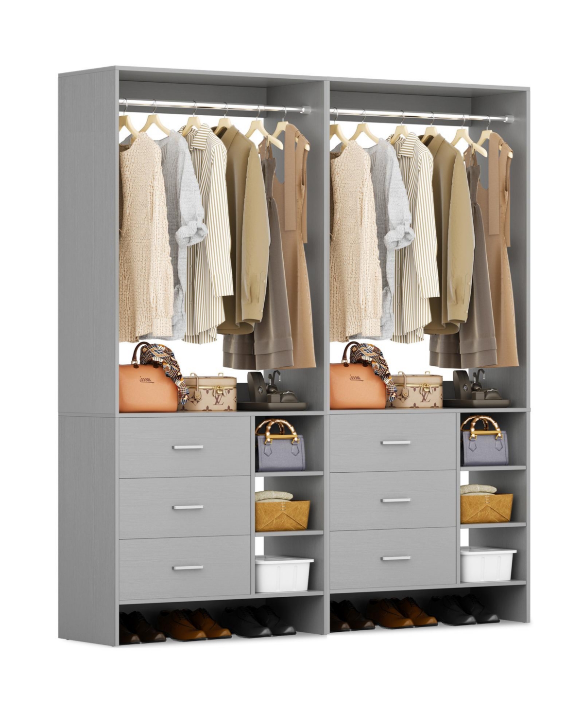 Click here for Aheaplus 30 Set of 2 Closet Organizer with Wooden... prices