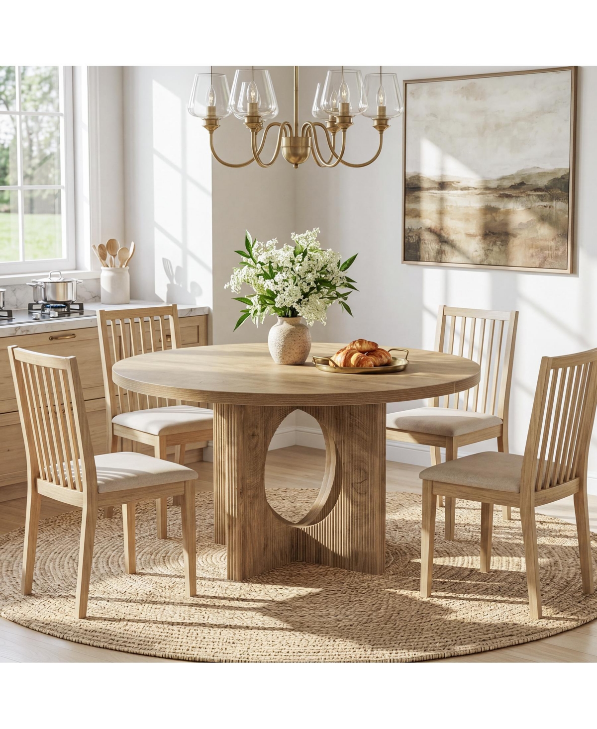 Click here for Tribesigns 47-Inch Modern Round Dining Table for 4... prices