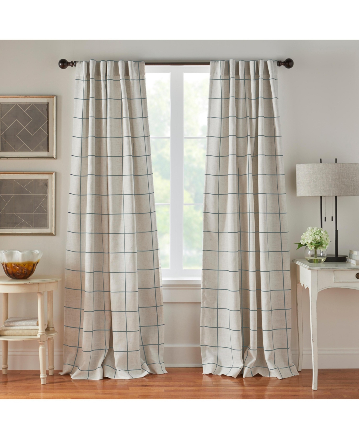 Click here for Elrene Home Fashions Brighton Windowpane Plaid Bla... prices