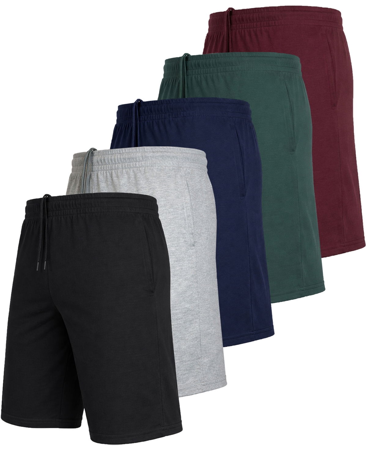Click here for Blue Ice Men Cotton Blend Lounge Shorts 5-Pack - B... prices