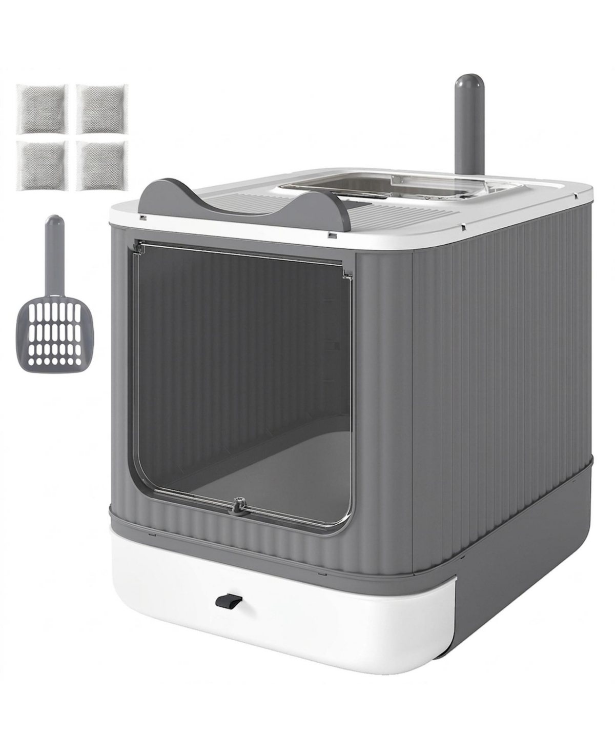 Click here for Ruie Enclosed Cat Litter Box with Front Entry Top... prices