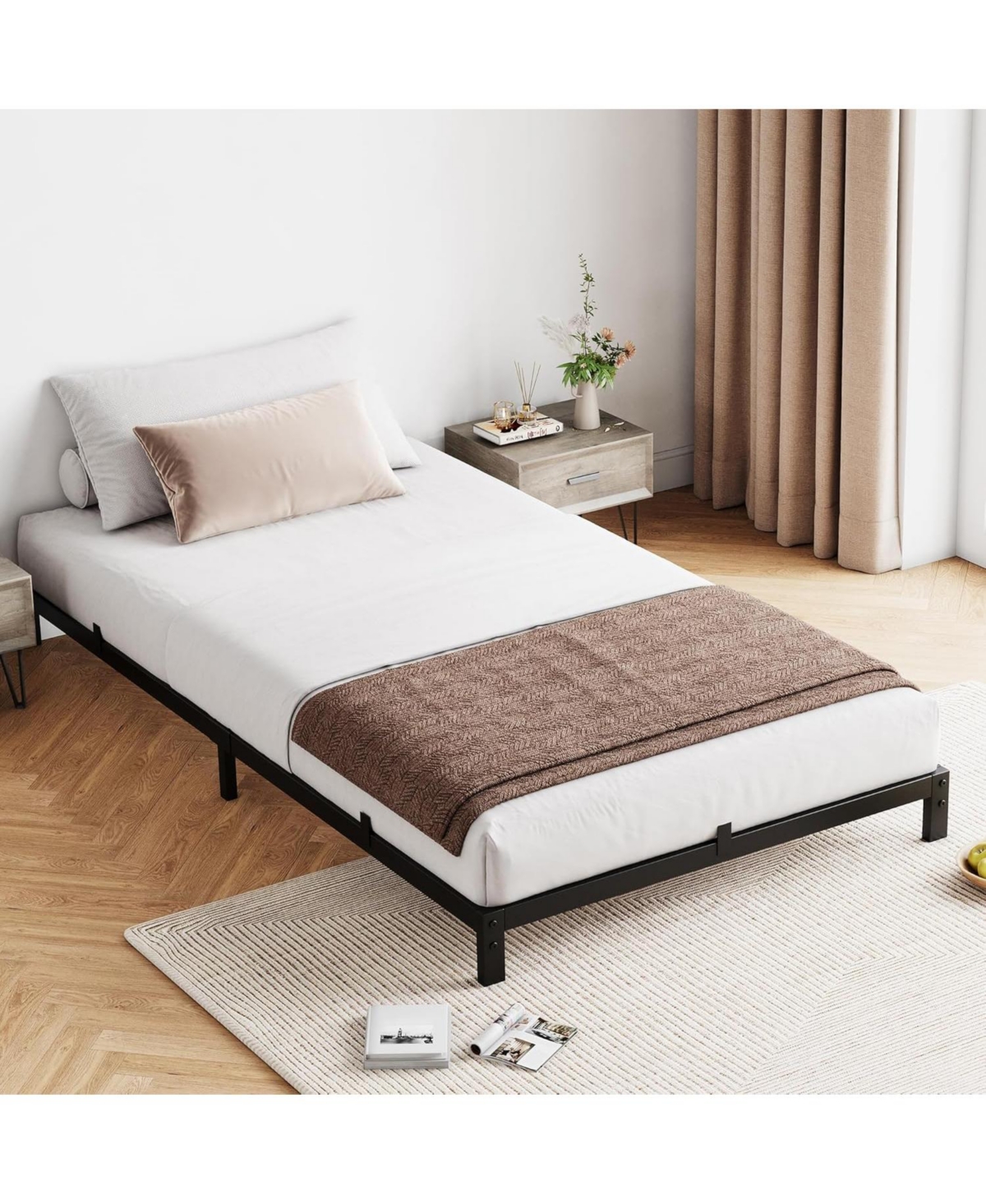 Click here for gaomon King Size Metal Bed Frame 6 Inch Heavy Duty... prices