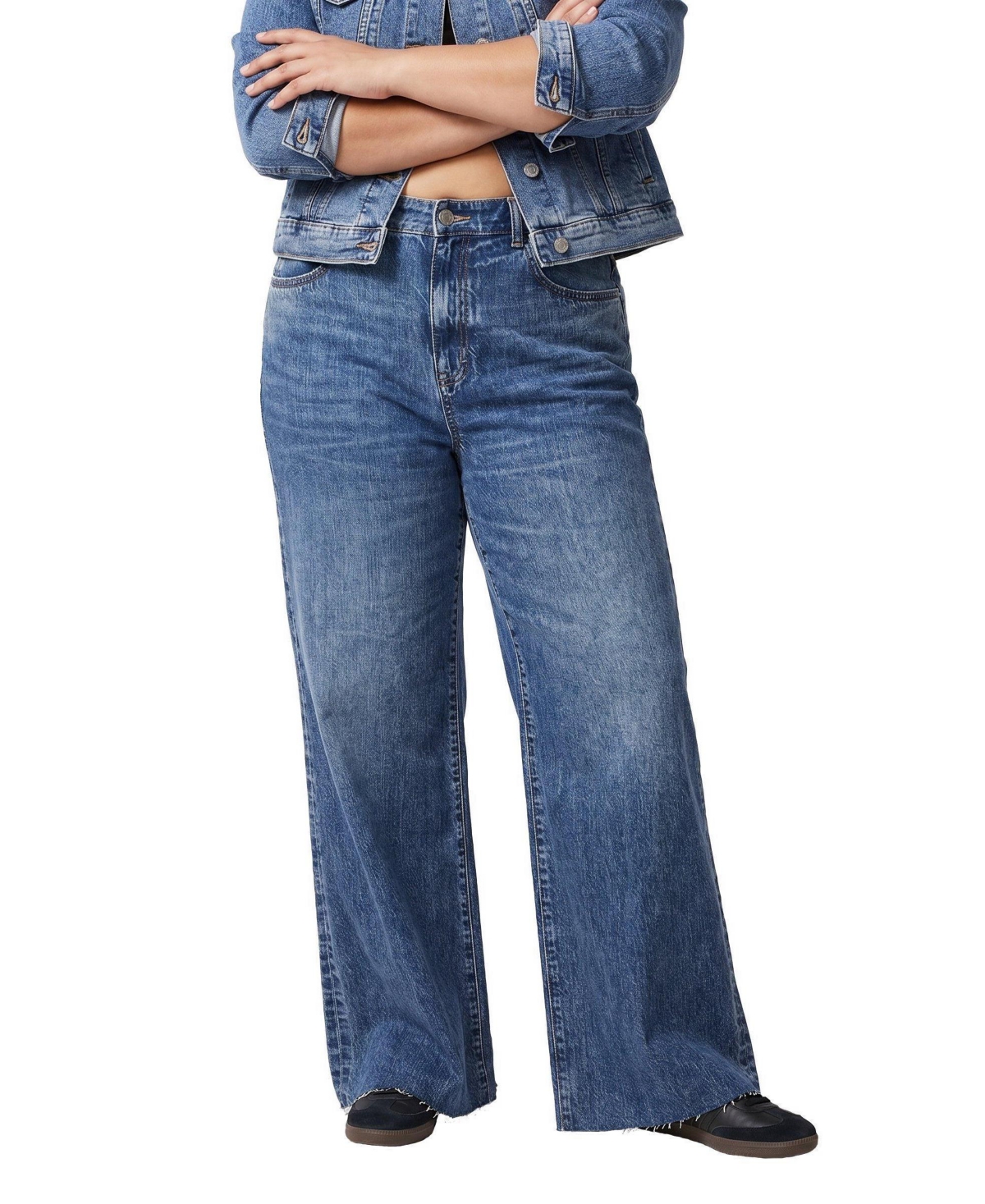 Click here for Torrid Womens Plus Size High-Rise Baggy Wide-Leg J... prices
