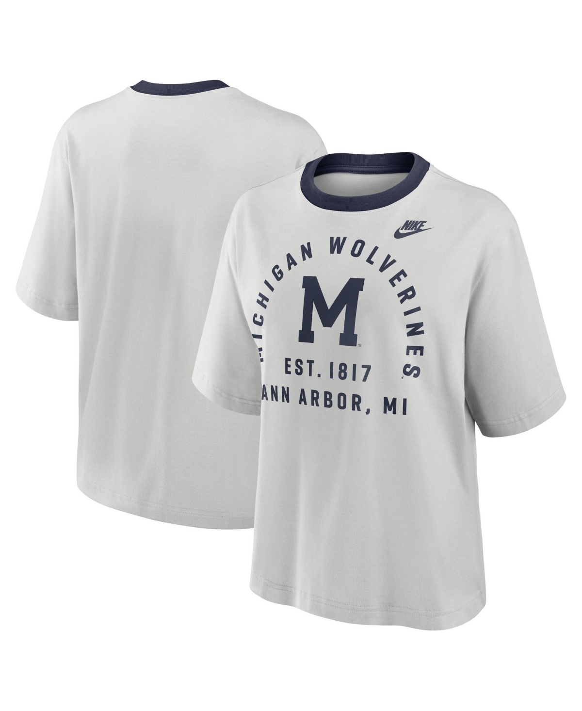 Click here for Nike Womens Gray Michigan Wolverines Legacy Arch S... prices