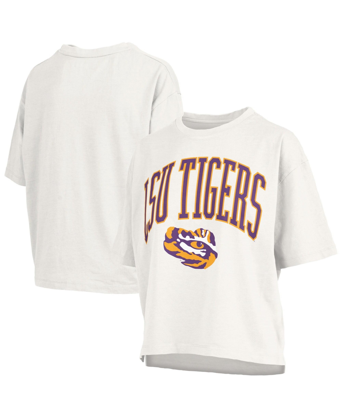 Click here for Pressbox Womens White Lsu Tigers Nelson T-Shirt -... prices