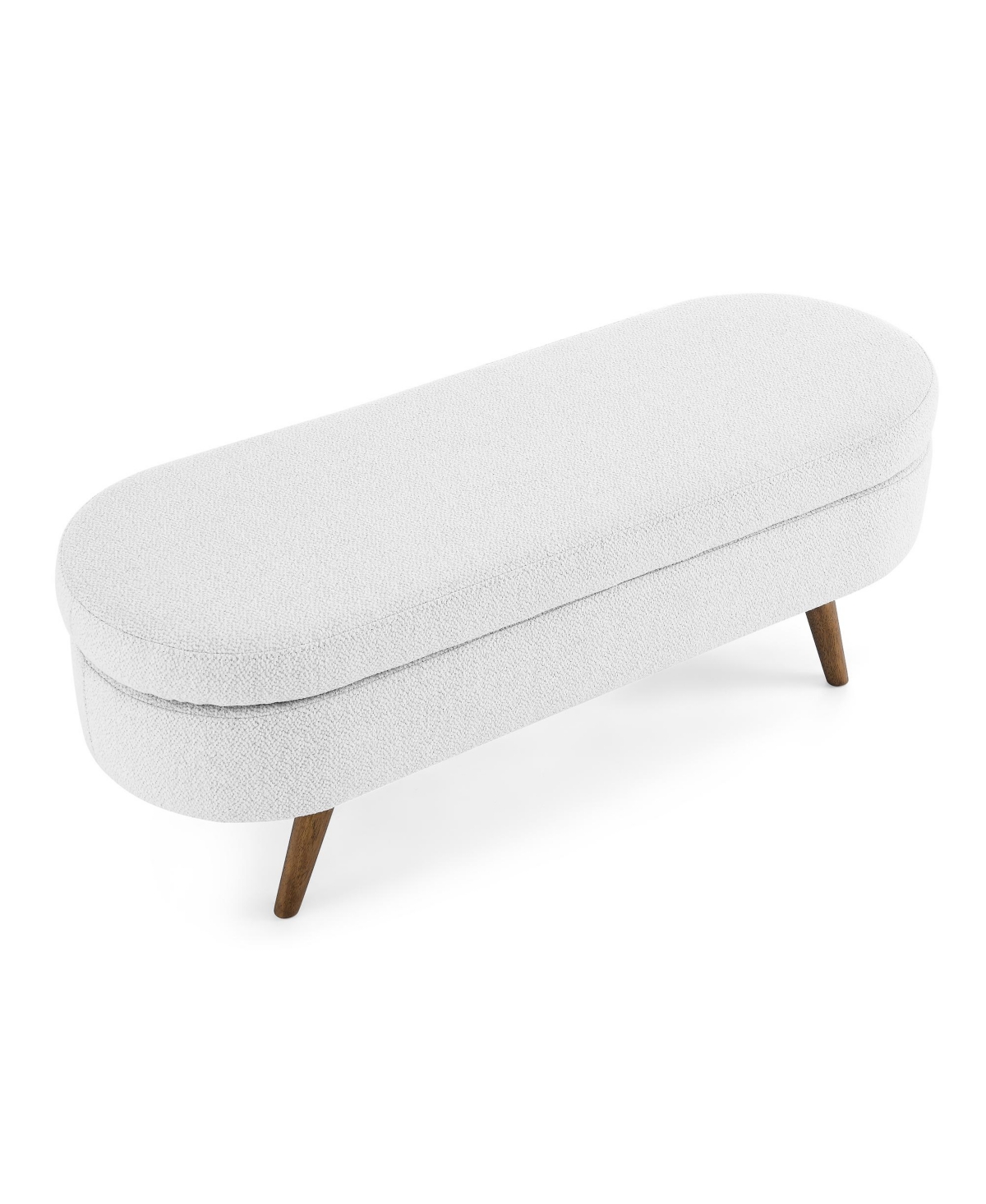 Click here for sumyeg Oval Storage Ottoman Bench with Rubber Wood... prices