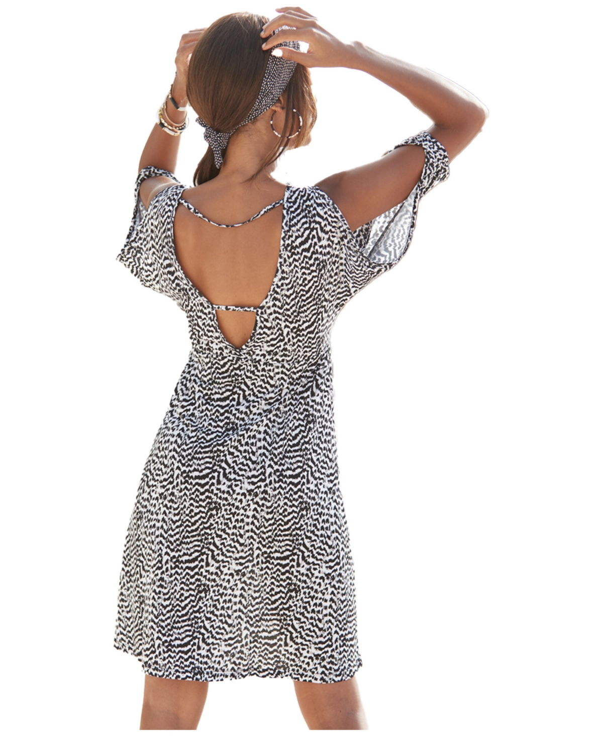 Click here for Lascana Womens Cutout Detail Dress - Black  white prices