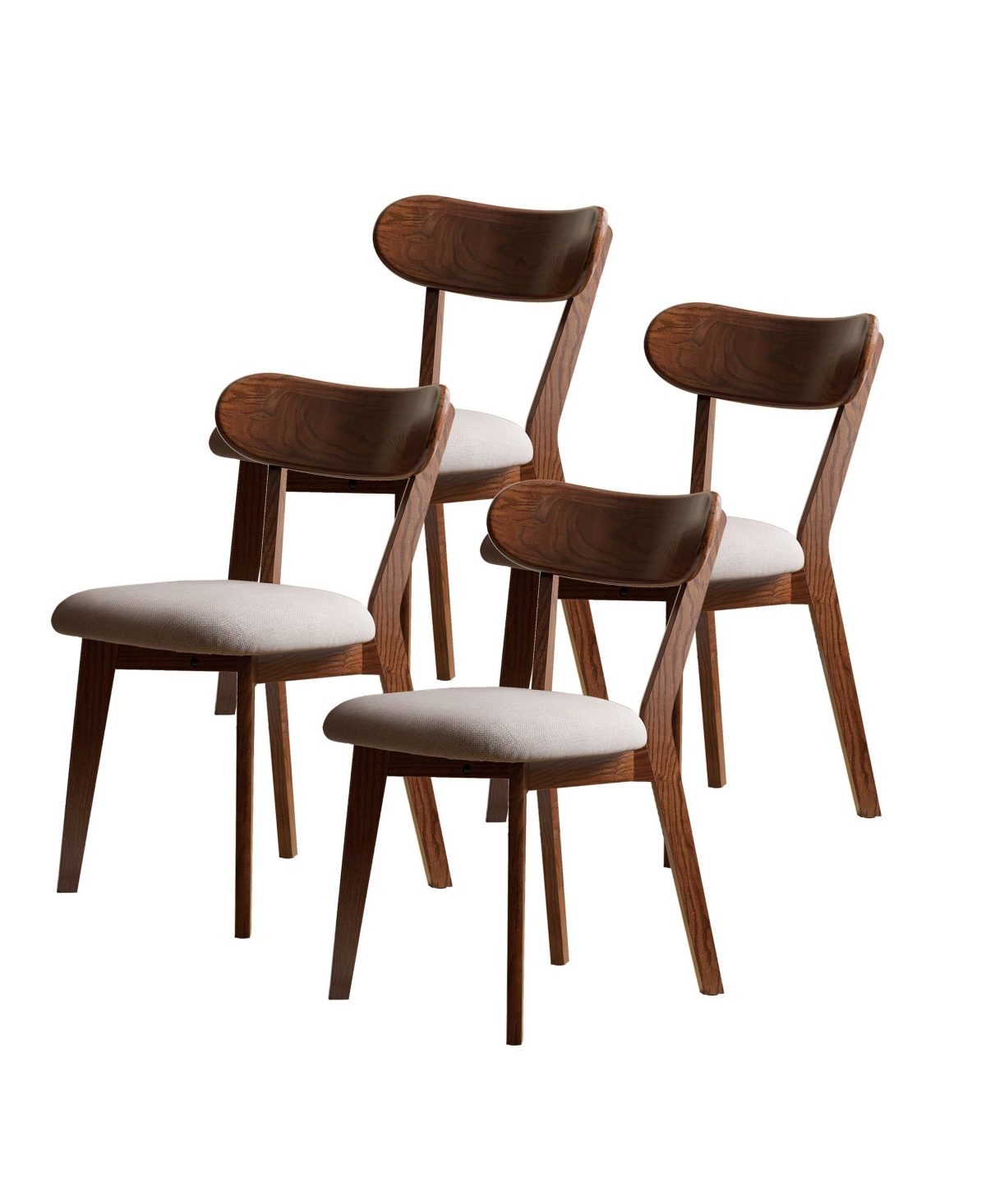 Click here for sumyeg Set of 4 Solid Oak Dining Chairs with Fas G... prices