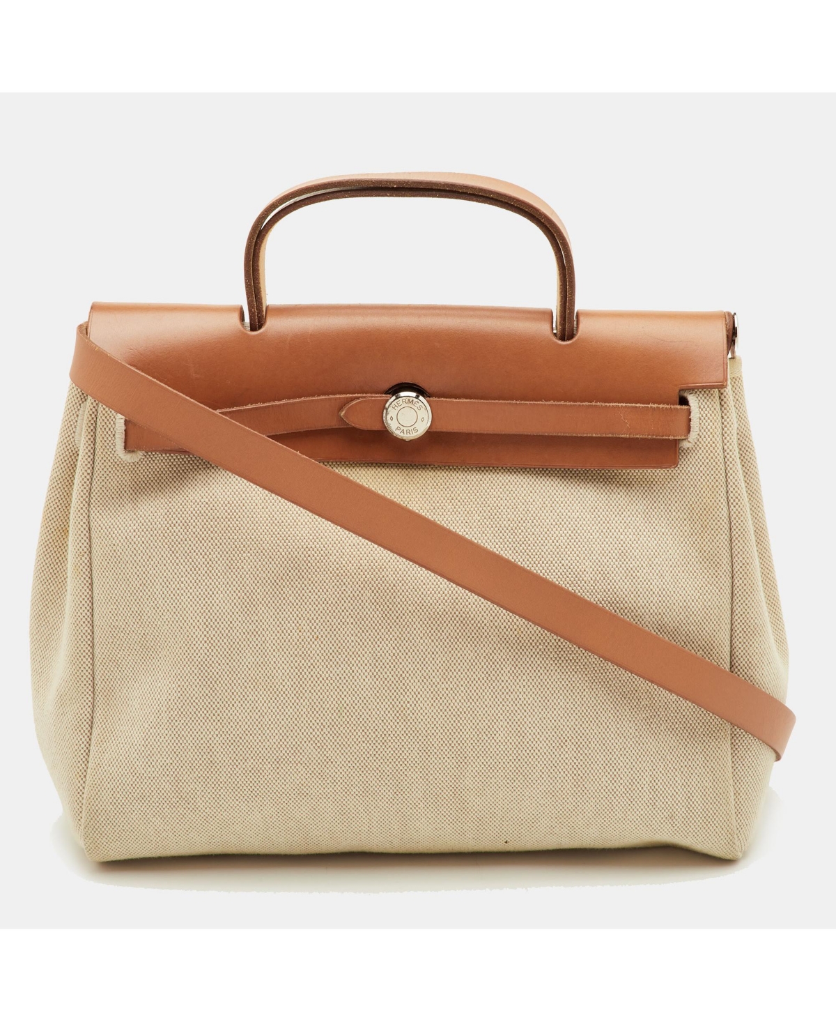 Click here for Pre-Owned Hermes Canvas and Leather Satchel prices