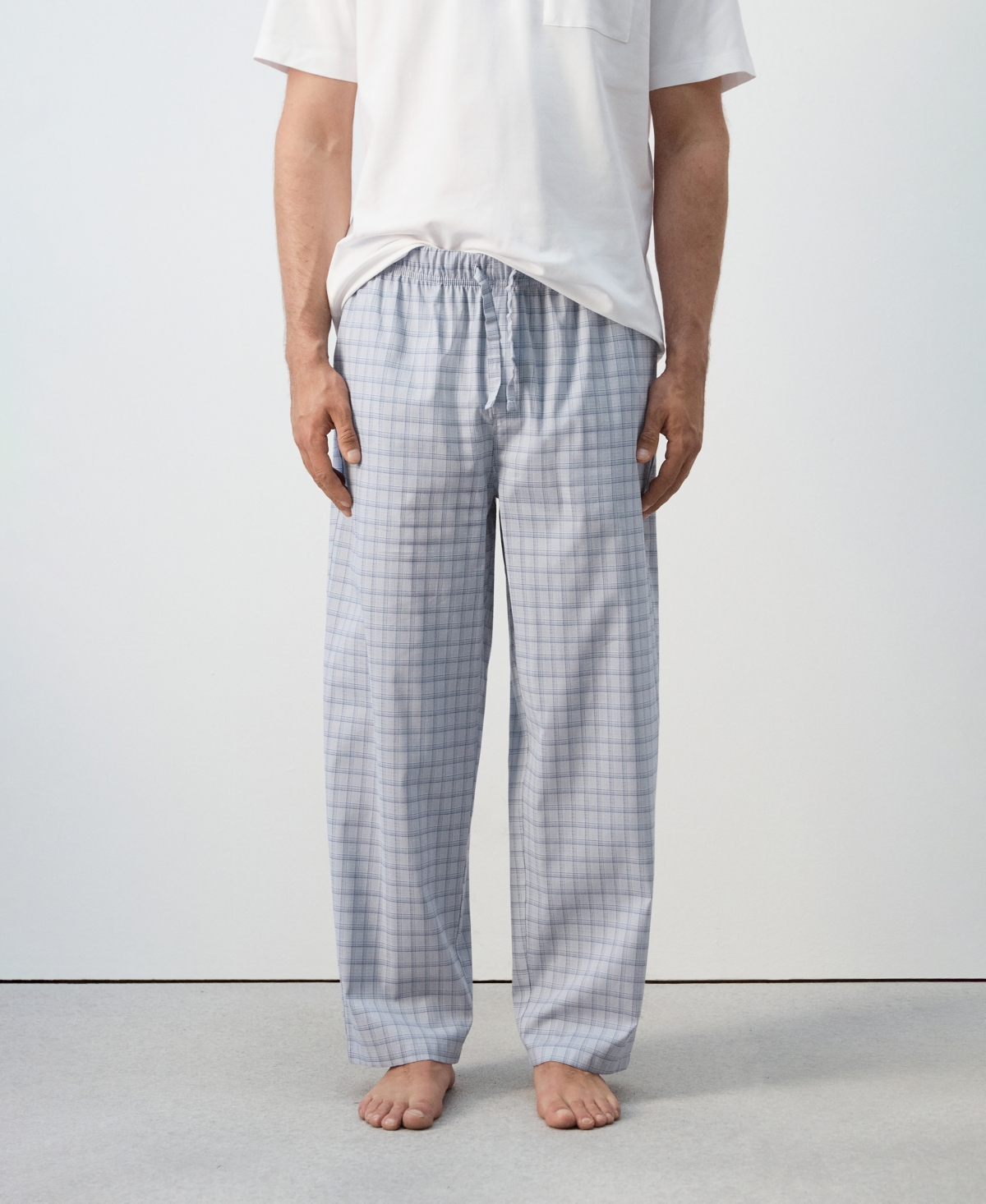 Click here for Mango Mens Plaid Combo Pajama - Blue prices