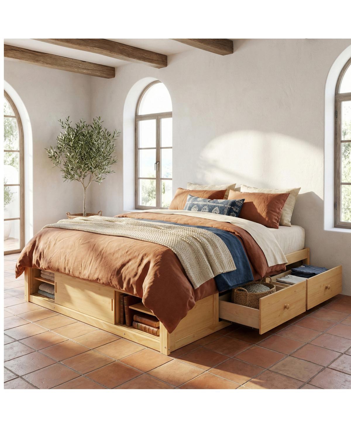 Click here for Streamdale Furniture Platform Bed With 4 Drawers... prices