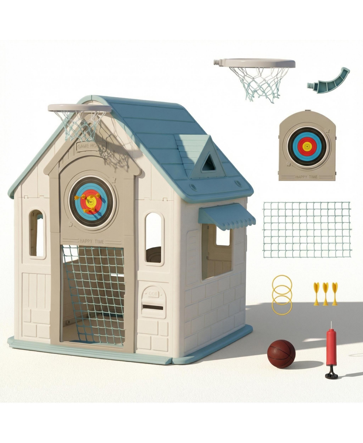 Click here for homfan Kids Outdoor and Indoor Playhouse Cottage... prices