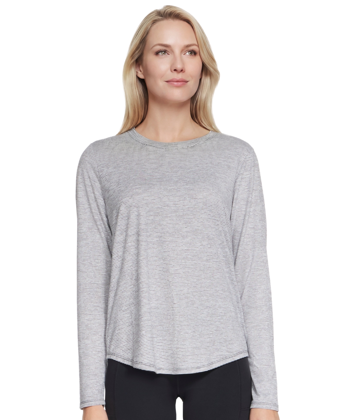 Click here for Skechers Womens Swift Stripe Long-Sleeve Crewneck... prices